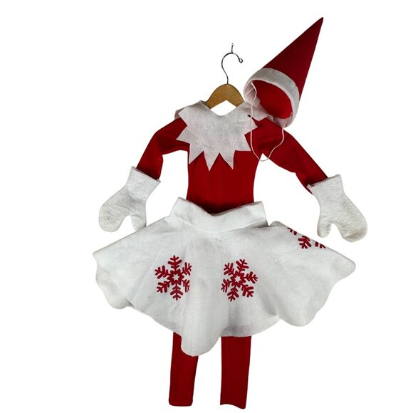 Unknown | Costumes | Elfinspired Red White Christmas Costume With Hat ...